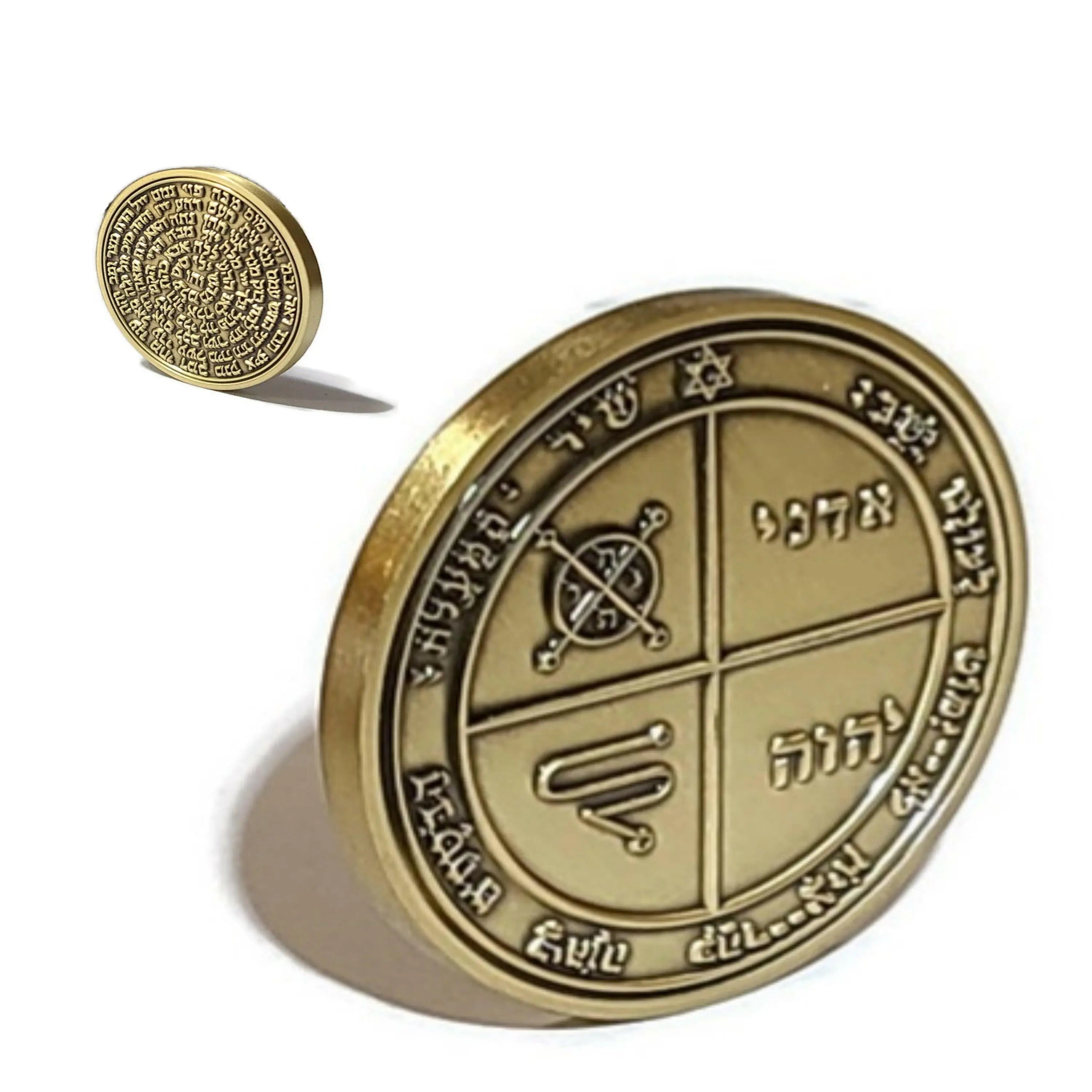 Third Pentacle of Jupiter Coin 72 Names of God Brass – King Solomon Coin