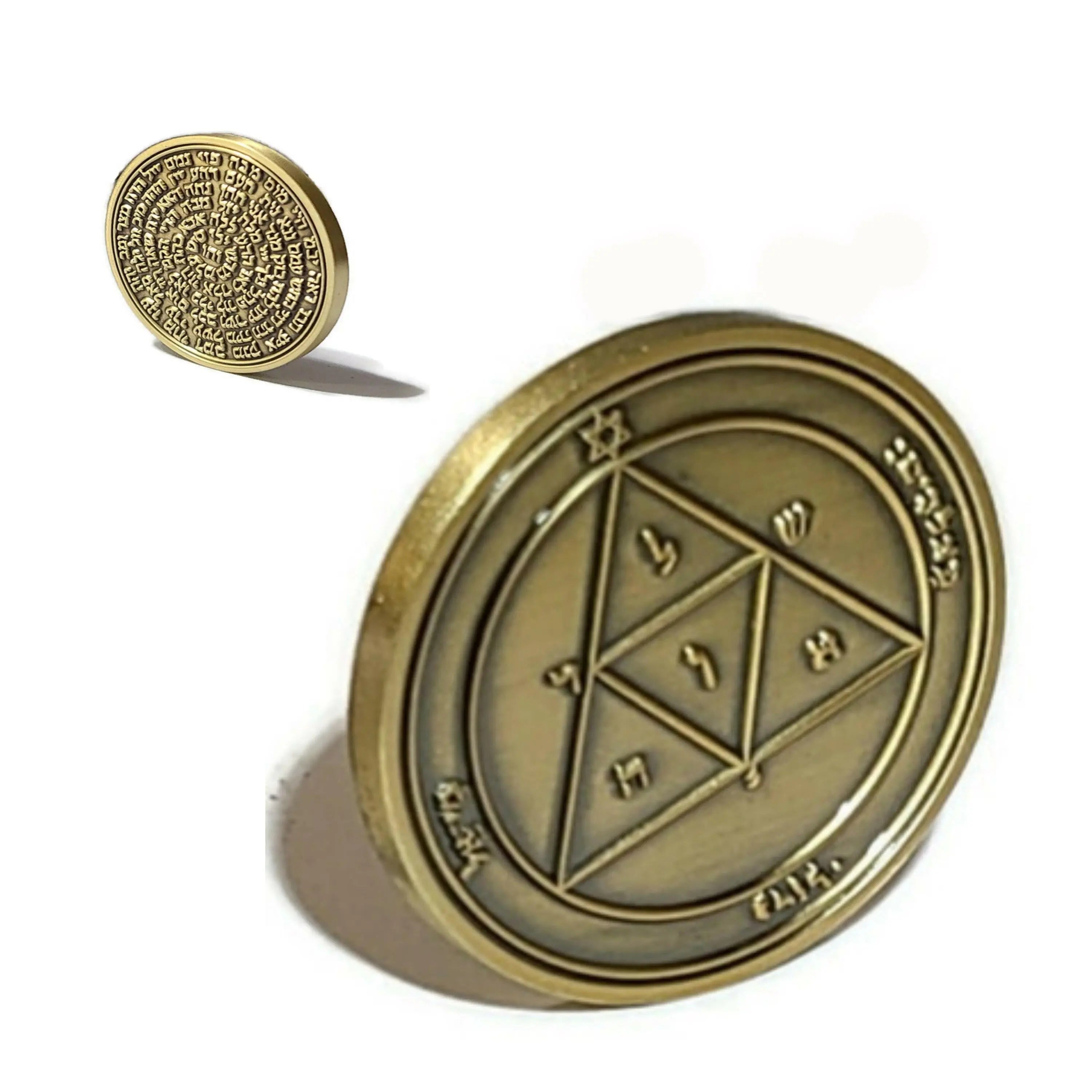 Third Pentacle of Mars Coin - 72 Names of God – King Solomon Coin